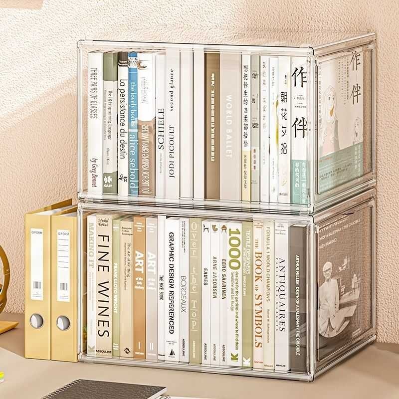 53 Book Transparent Desktop Bookshelf, Storage Box, Student Dormitory ...