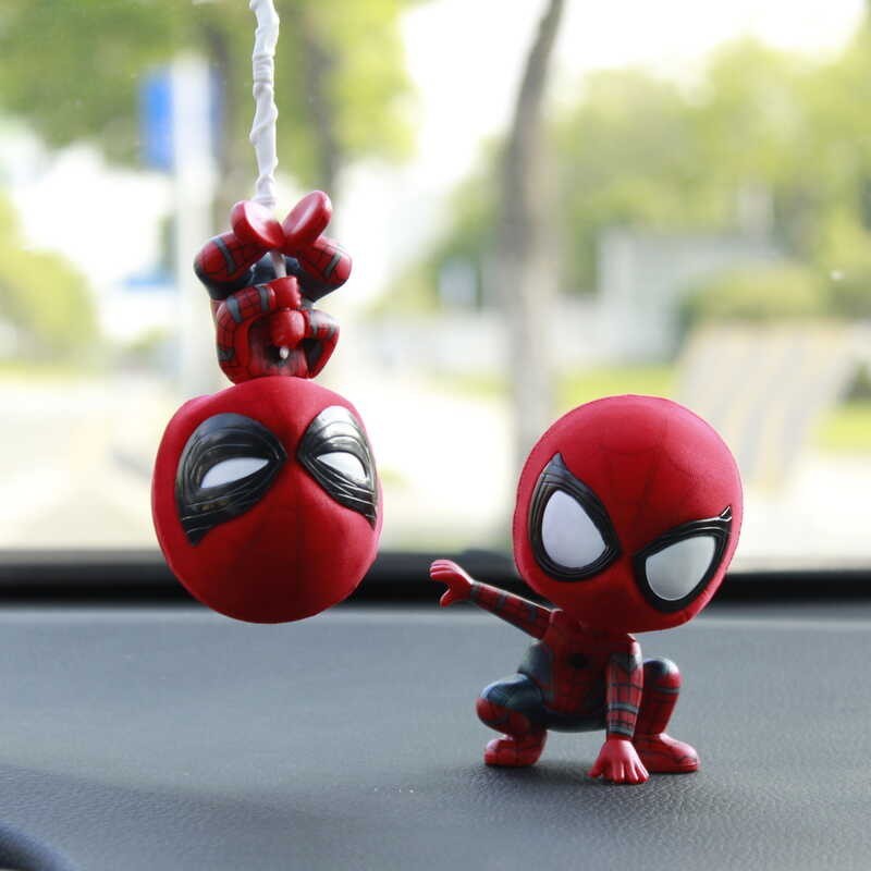 Figure Spiderman Action Q Version Kawaii Desktop Ornaments Creative Car ...