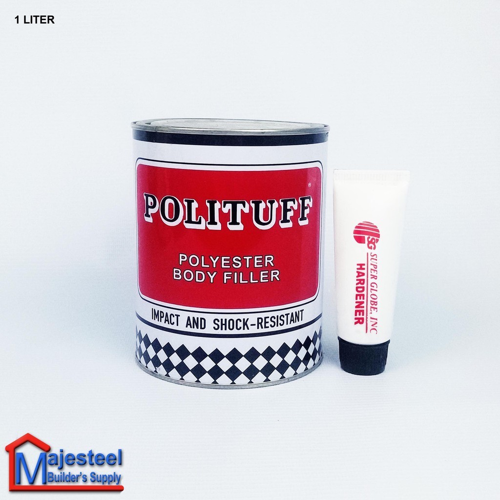 Polituff Polyester Body Filler with Hardener (1LITER) (MAJESTEEL ...