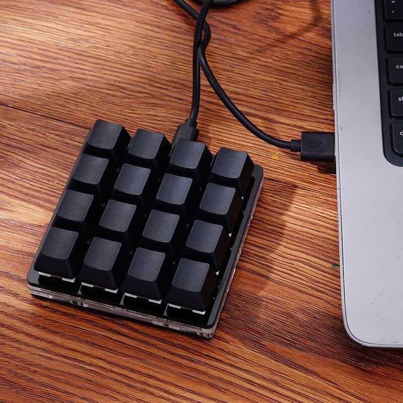 Keypad 16-Key Black Mechanical Keyboard Custom Shortcut Y4c7 C8f9 ...