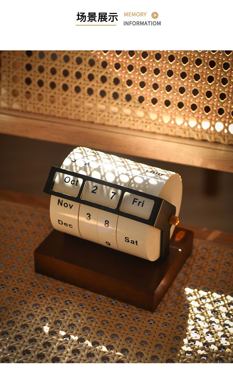 Rotating Perpetual Calendar Large Rotating Table Calendar Table ...