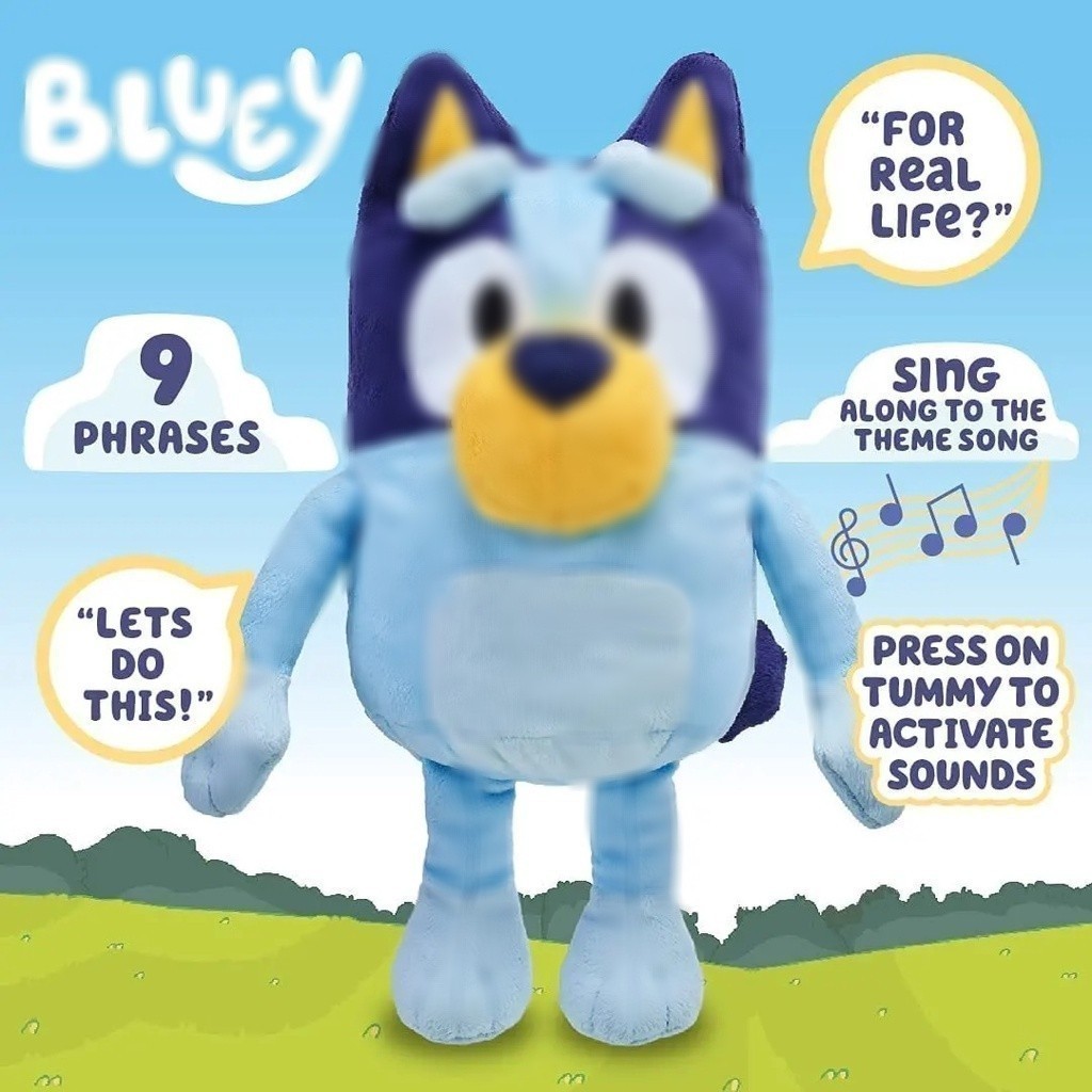 Blue ys Plush Music Doll 30cm Sing Bingo Plush Toy Voice Model Toy kids ...