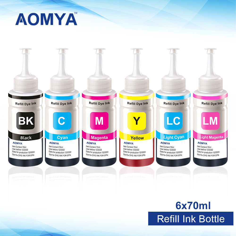 664 673 Dye Ink 6*70ML Refill Kit para sa EPSON L800 L801 L805 L810 ...