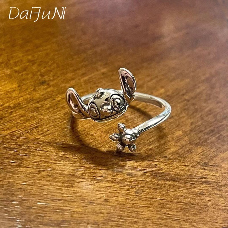 Stitch Ring Girl's New Instagram Stitch Couple Ring, Best Friend, Cute ...