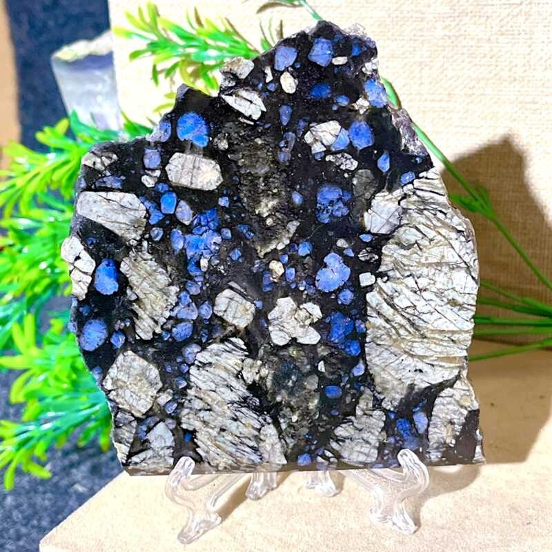 Glaucophane Blue Crystal Natural Que Sera Slab Slice Stone Quartz Reiki ...