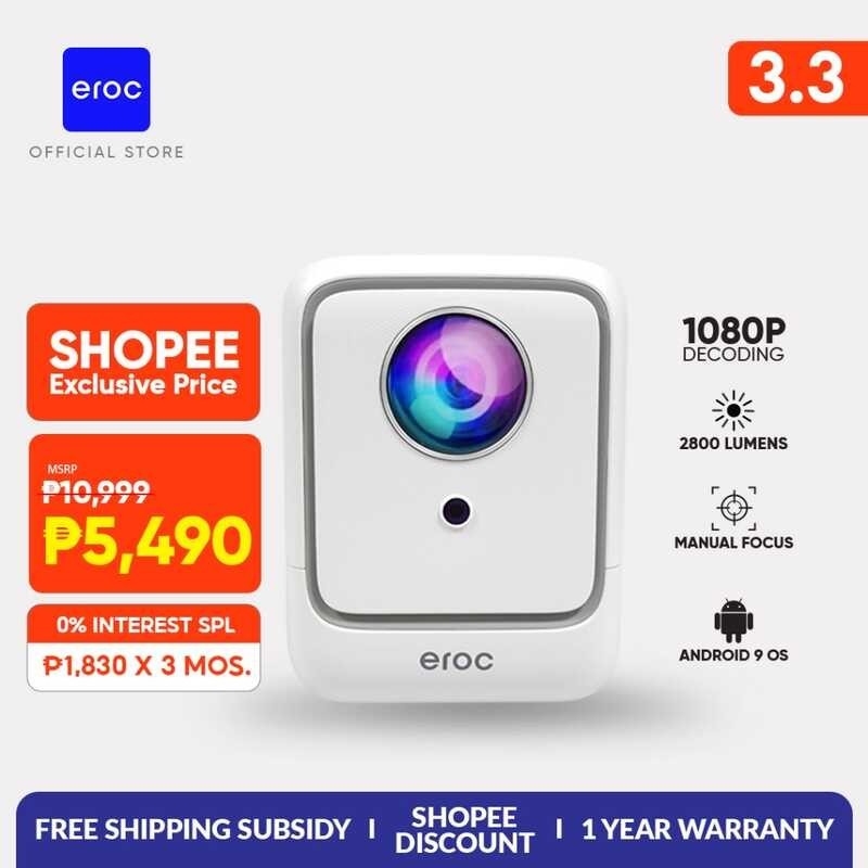 Eroc MAGIC PRO Mini Projector Full HD Decoding 2800 Lumens Android IOS ...