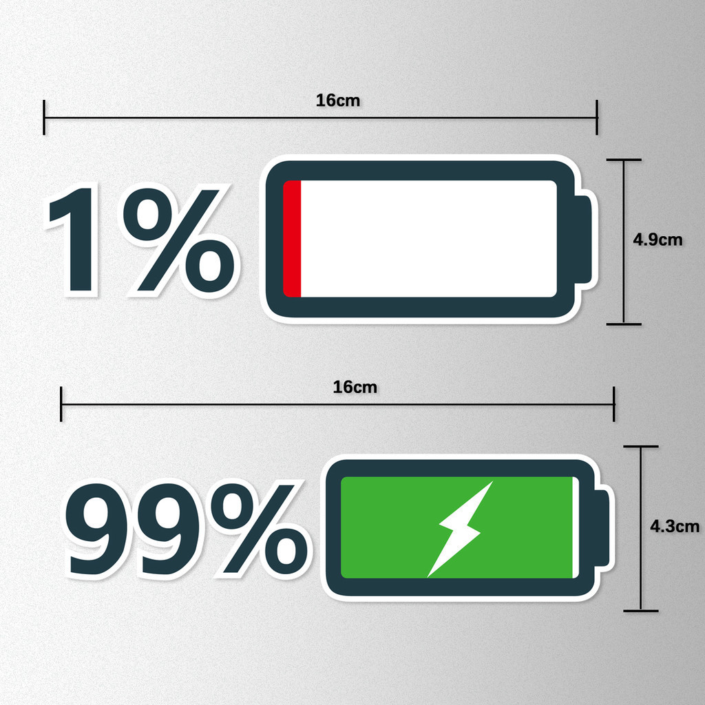 Battery stickers, reflective stickers, cute stickers, warning font ...