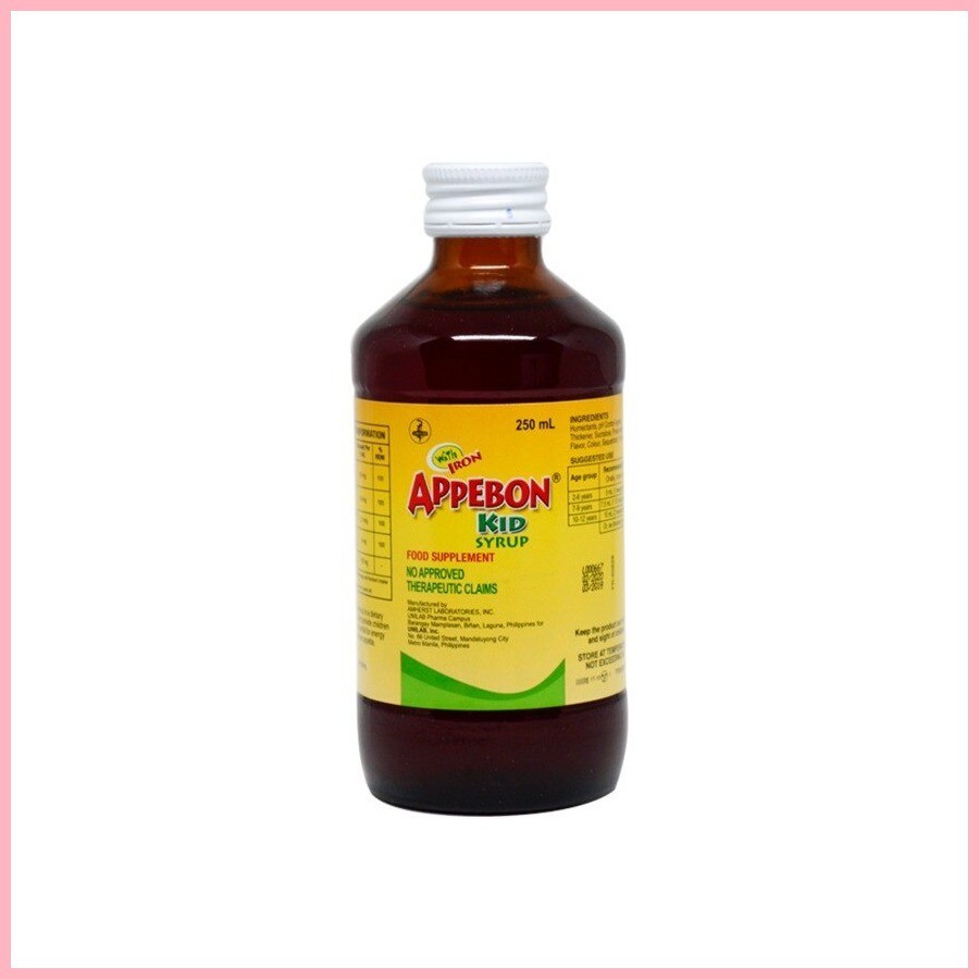 ∆ ℗ APPEBON Vitamin B Complex; Iron; Lysine; Buclizine HCl Kids Syrup ...