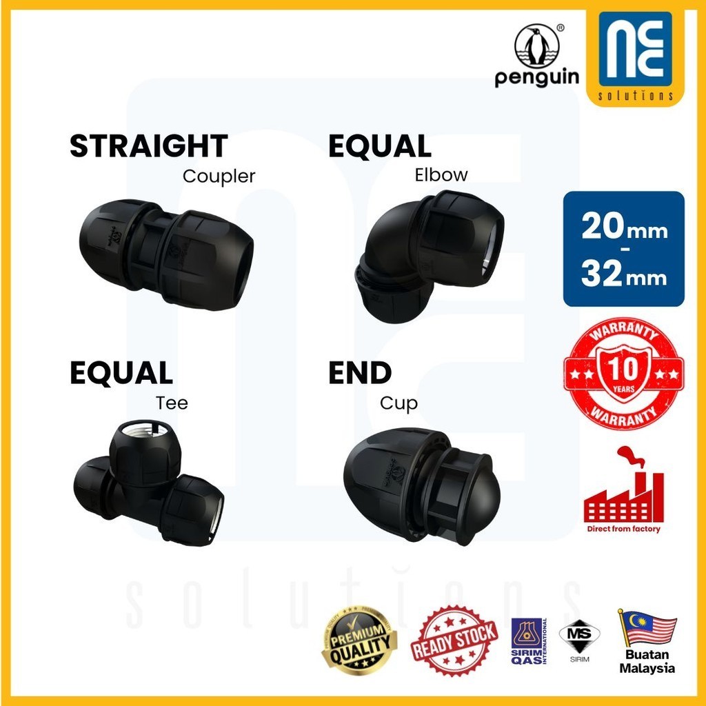 HDPE Poly Pipe connector Compression poly pipe fitting Smart Coupler ...