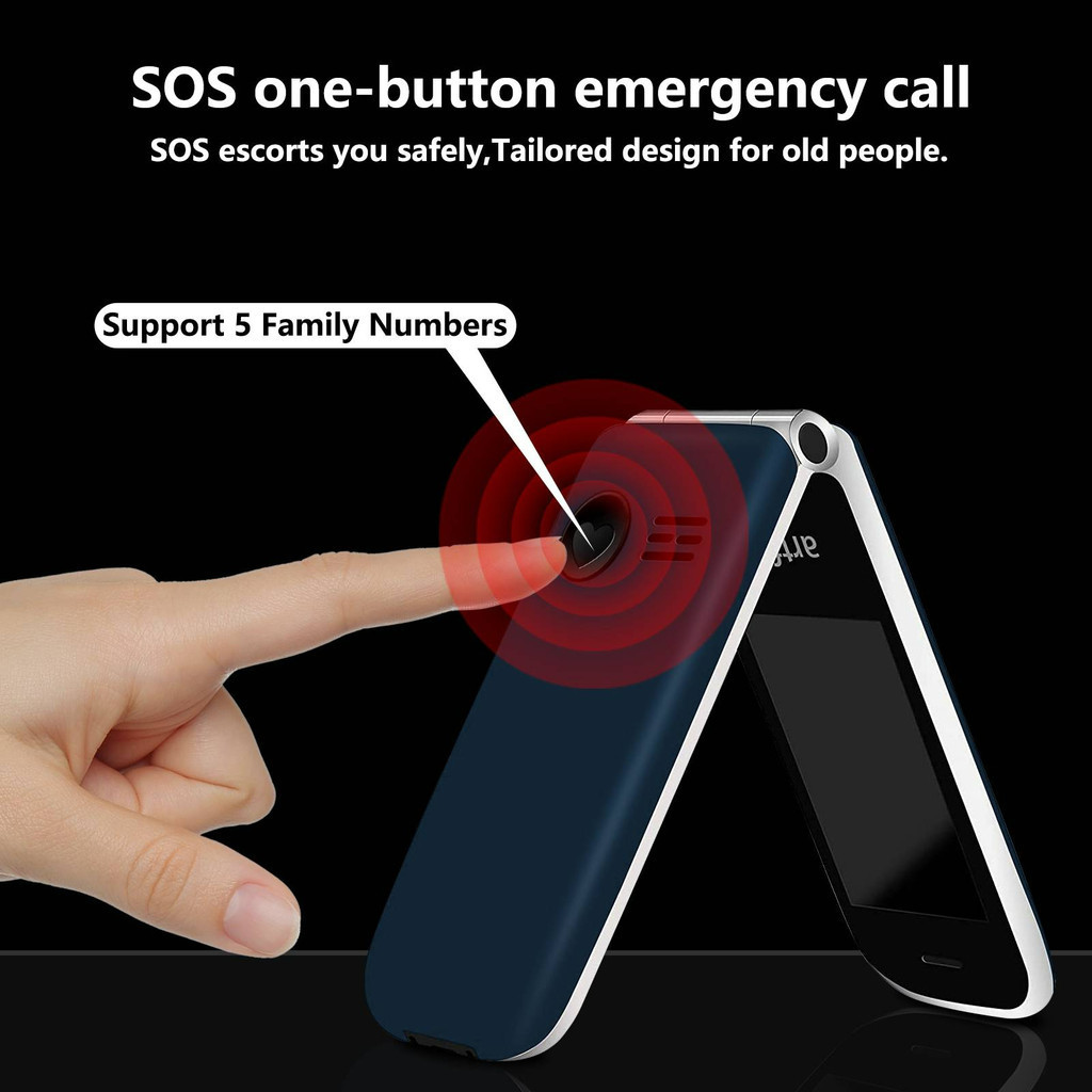 Artfone F20 Big Button Senior Flip Mobile Phone For Elderly Unlocked ...