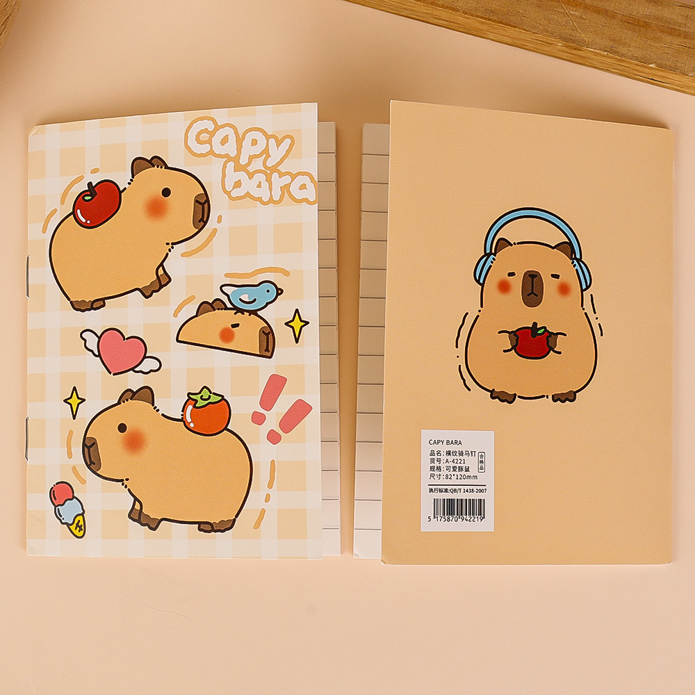 5 Pcs Cute Cartoon Capybara Motifs Mini A7 Memo Pad - Student Easy ...