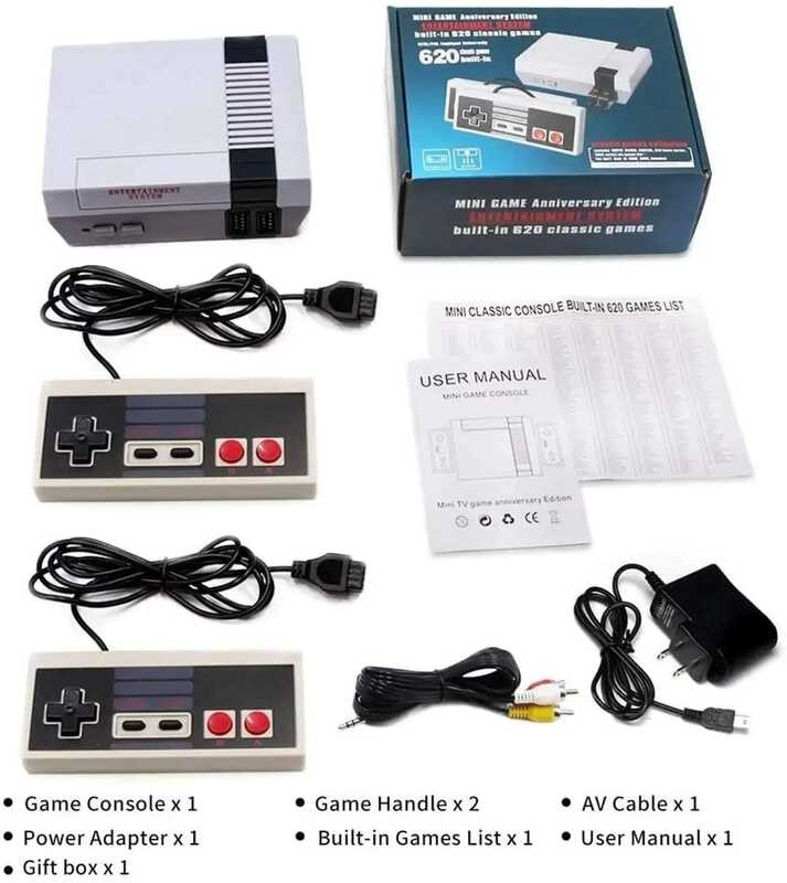 Classic Retro Console Mini Video Consoles Na May 620 Para Sa NES Game ...