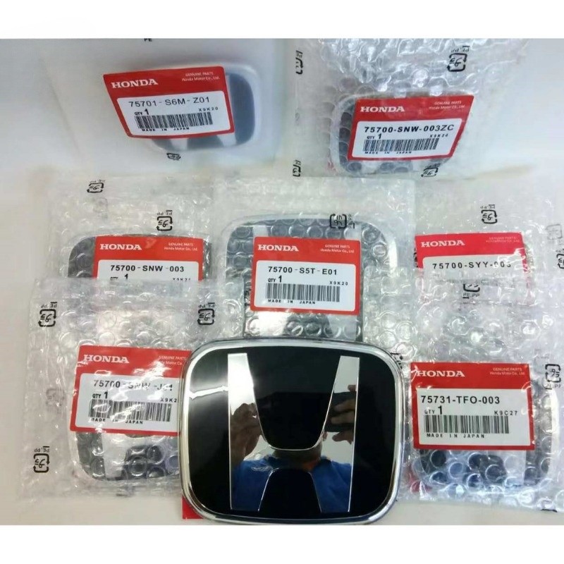 2pcs Honda Car Emblem Logo Black+Chrome City/Hrv/Jazz/CRV/civic/Brv ...