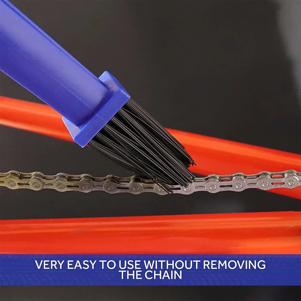 Bike Chain Cleaner Bicycle Motorcycle Chain Cleaning Brush Dual Heads ...
