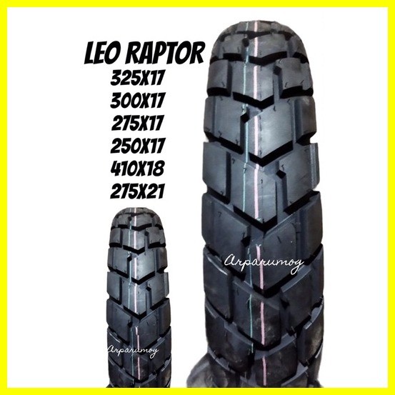 NEW LEO RAPTOR DUAL SPORT LEO TIRES 6 PLY RATING TUBETYPE RIM 17 CAFE ...