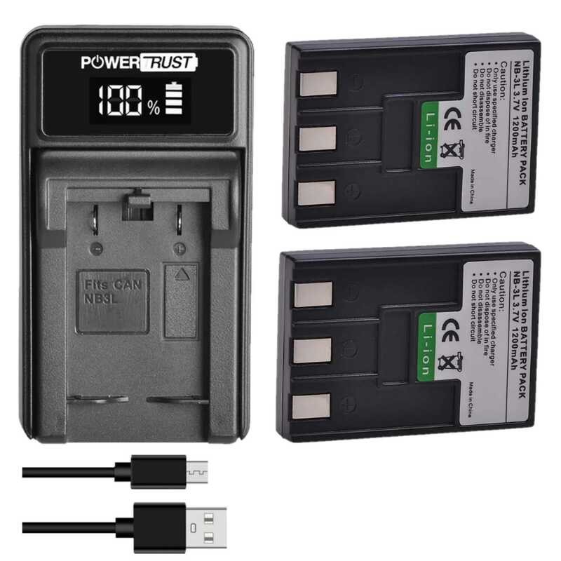 1200mAh NB-3L Battery with Charger for Canon IXUS 700, 750, i5, IXY ...