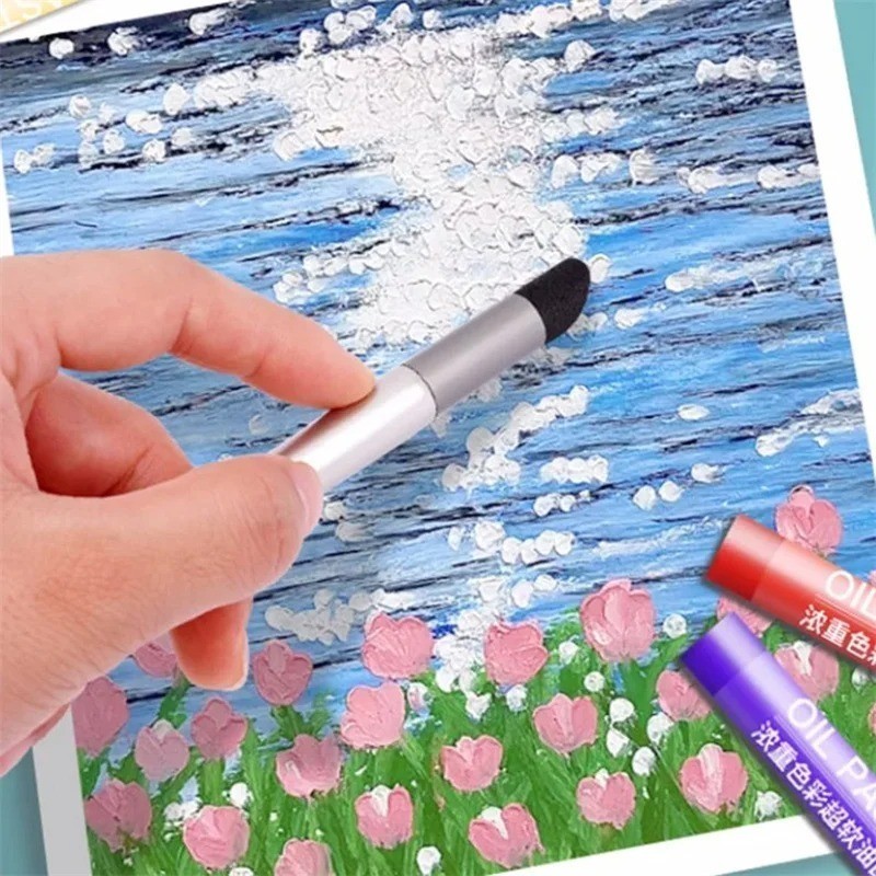 3Pcs/Box Soft Sponge Head Oil Pastel Rub Pens - Professional Gallery ...