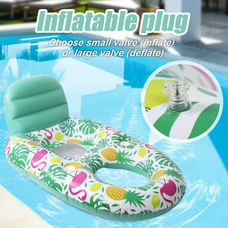Float New Leaf Drainage Upper Back Adult Recliner Pool Thicked Iatable ...