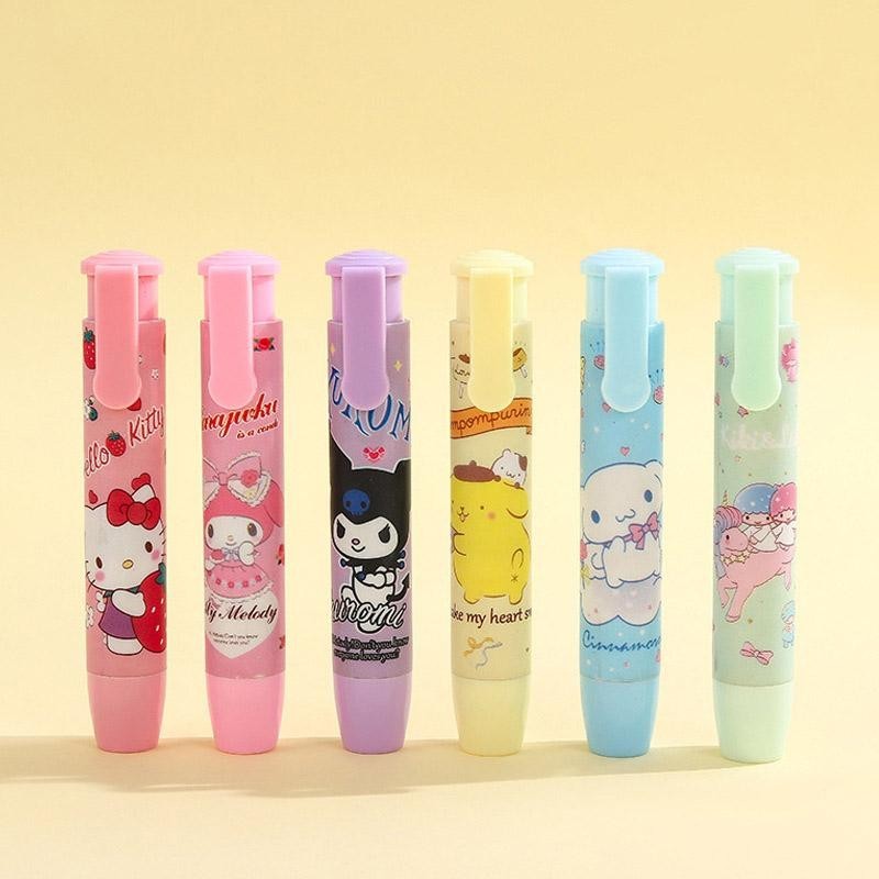 Creative Cartoon Sanrio Family Press Eraser Set for Primary School ...