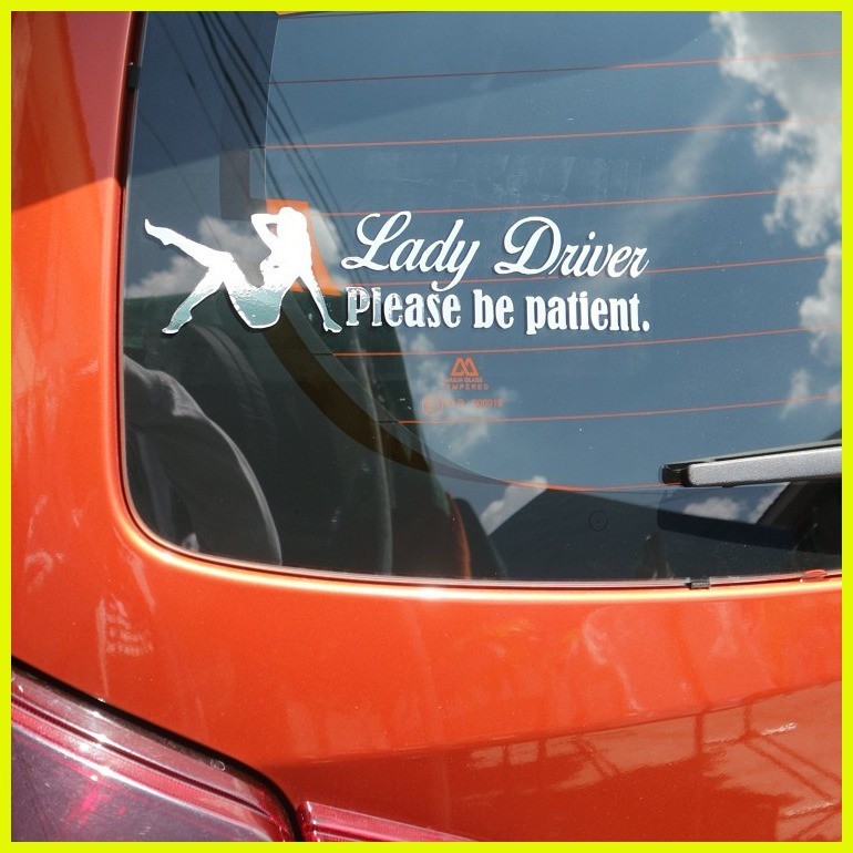 ♈ hot new Car Sticker Decals - Car Sticker Decals Lady Driver Please Be ...