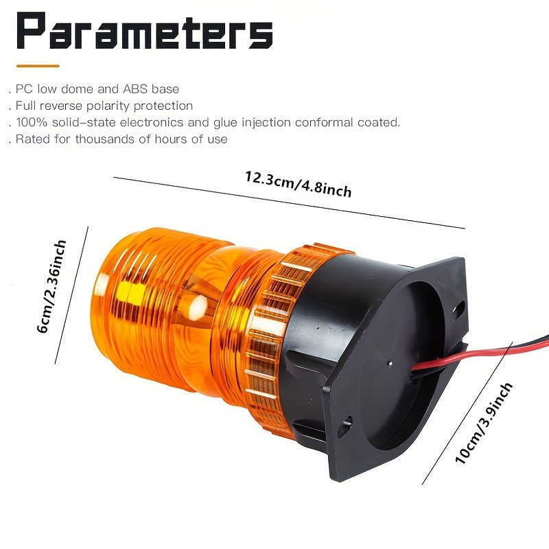 Forklift Strong Light Waterproof Warning Light Screw Strobe School Bus ...