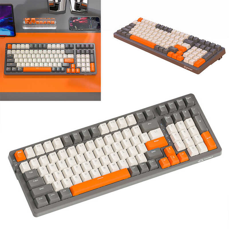 Keypad K8 Mechanical Three Modes Computer Keyboard 100 Keys Bt/2.4Ghz ...