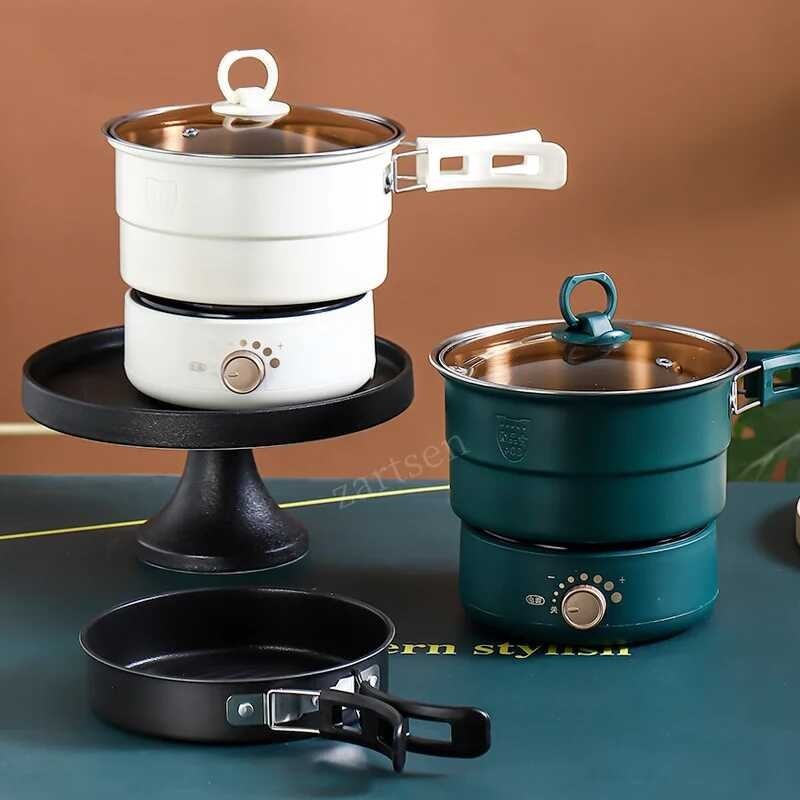 Cooking Electric Split Pot Foldable Multicooker Frying Pan Hotpot ...