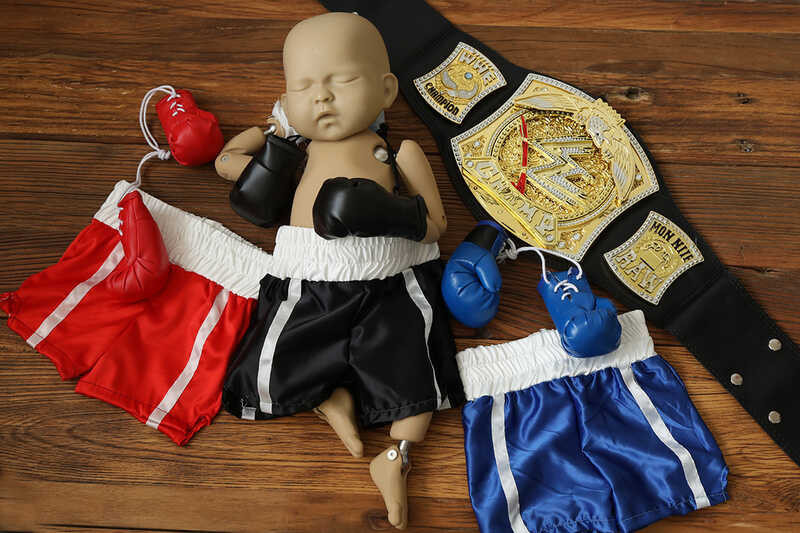 Ipinanganak Na Bagong Photography Props Sanggol Boxing Set Shorts Bebe ...