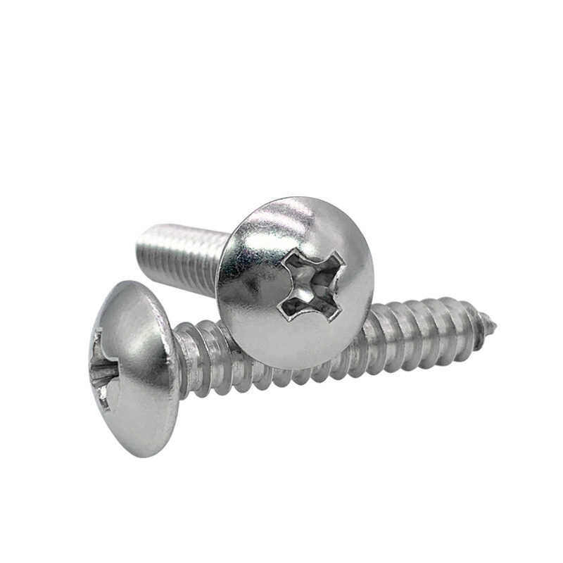 Philips M6.3 Stainless Steel Flat Head Screw, Big Cross Nail, Self ...