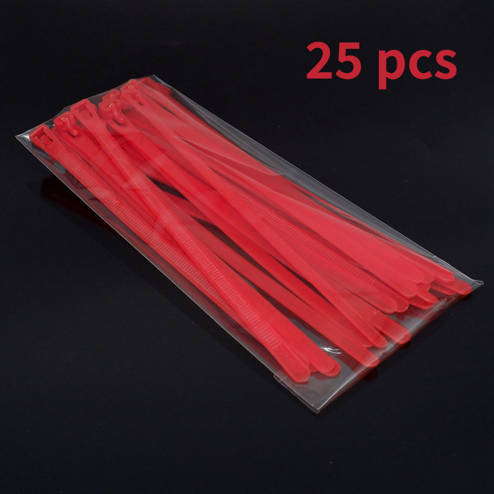 25 pcs Plastic Reusable Cable Zip Ties 8*200/250/300/450 Releasable ...