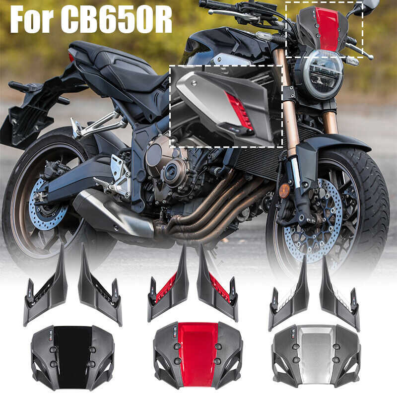 PCS Ultrasupplier 3 Winglets Kit For Honda Cb650r Cb650 CB 650 R 2019 ...