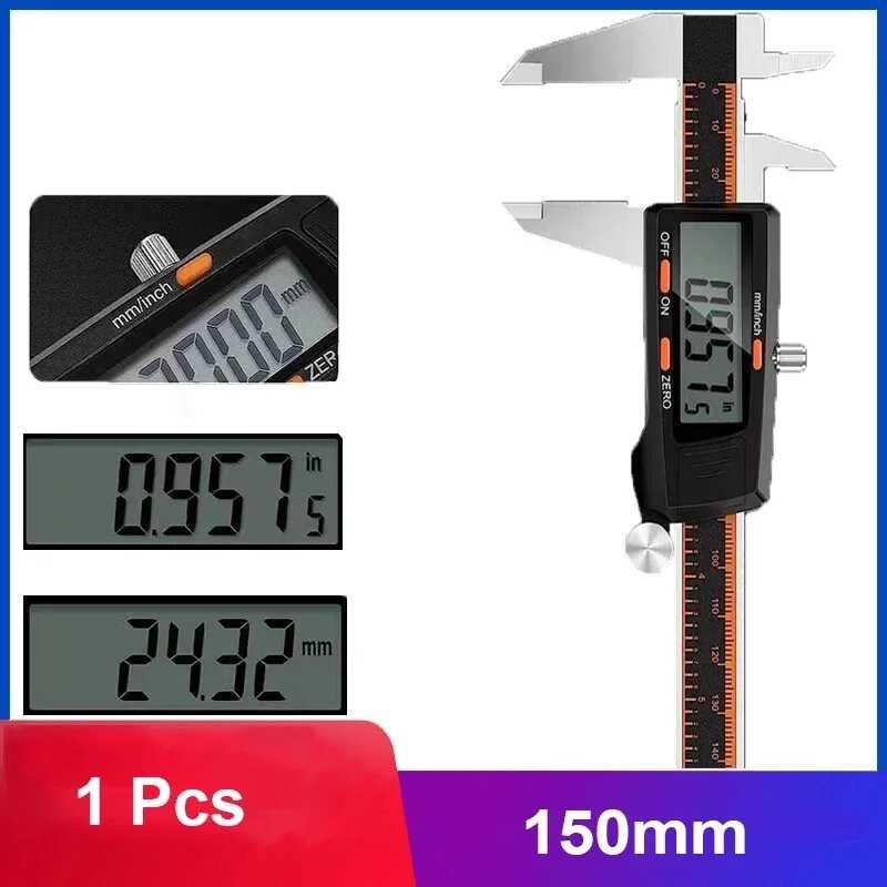 150Mm Vernier Metal Caliper Digital Pachometer Professional Calipers ...