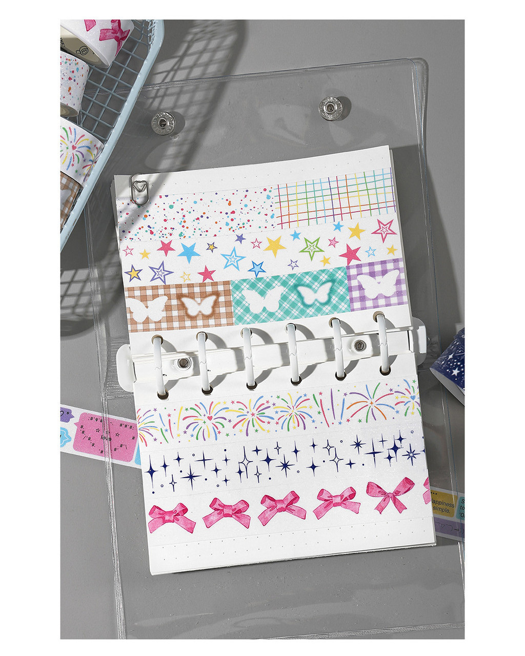 DIY Glitter Washi Tape Set Colored Masking Tape Cute Symbol Butterfly ...