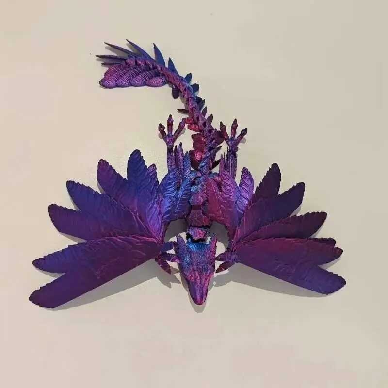 & New 3D Printed Dragon Joint Feathered Pterosaur Hand Office Pvc Model ...