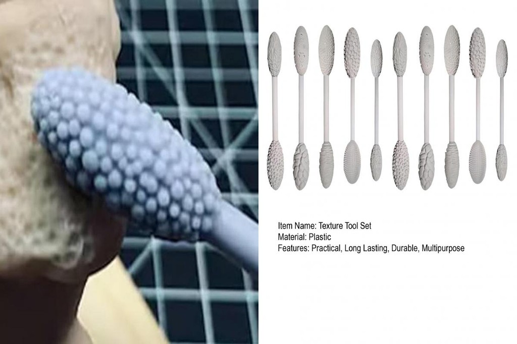 Clay Texture Tools Set Clay Sculpting Tool Kit 5/10pcs Diy Oval Pattern ...