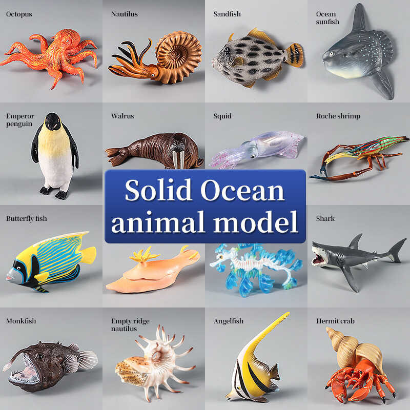 Life Sea Underwater World Whale Shark Octopus Penguin Action Figure ...