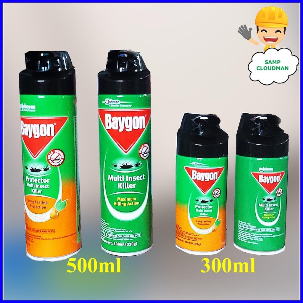 ☃ Baygon Multi-Insect Aerosol Spray 300ml or 500ml Mosquito, Cockroach ...