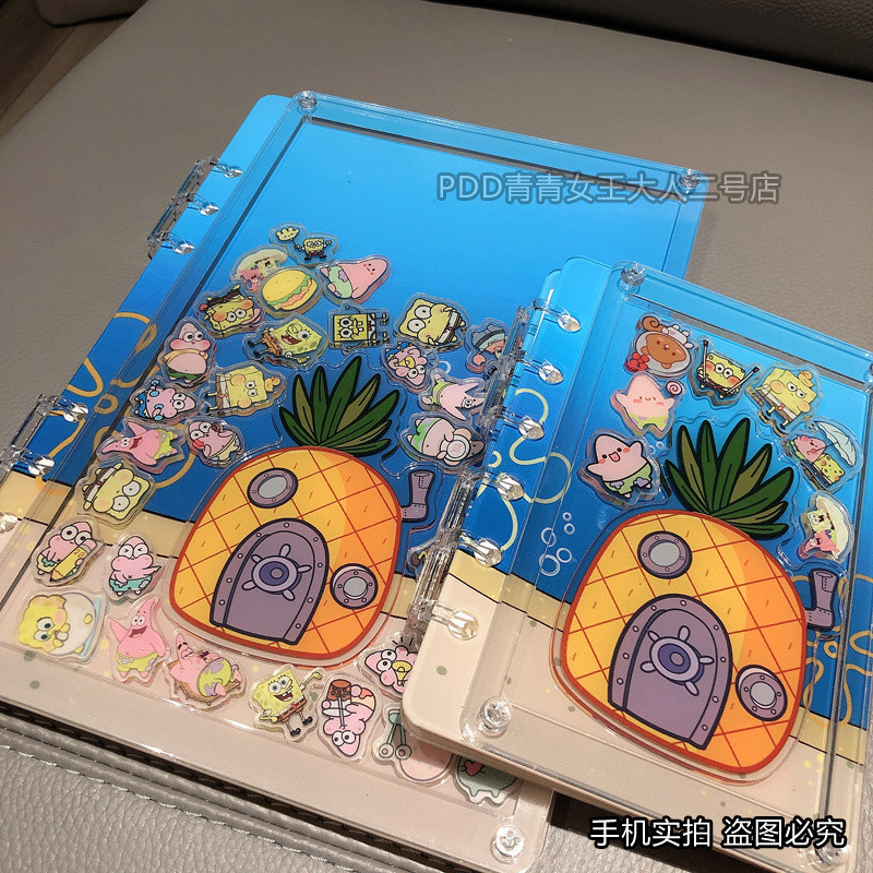 Cartoon Binder A7Notebook Notebook Shaker A5diy Acrylic Journal ...
