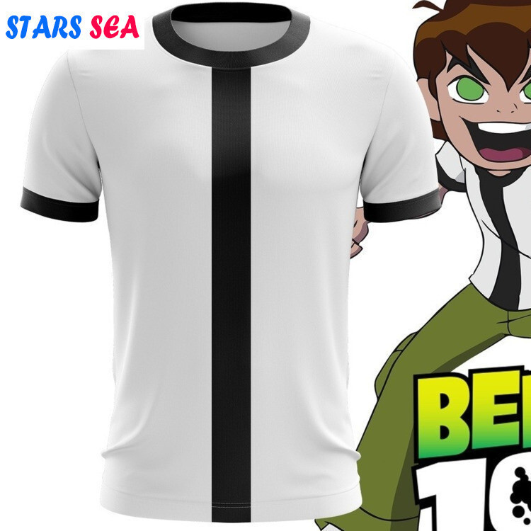 Ben 10 Pattern 3D printing Jersey Fashion Casual Quick Drying Loose Boy ...