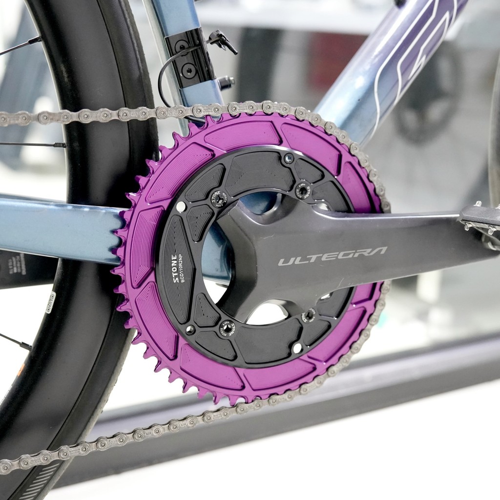 Stone 110bcd Round Chainring Aero for Shimano 105 R7100 UTR8100 DAR9200 Road Bike 42 44 46 48 50 ...
