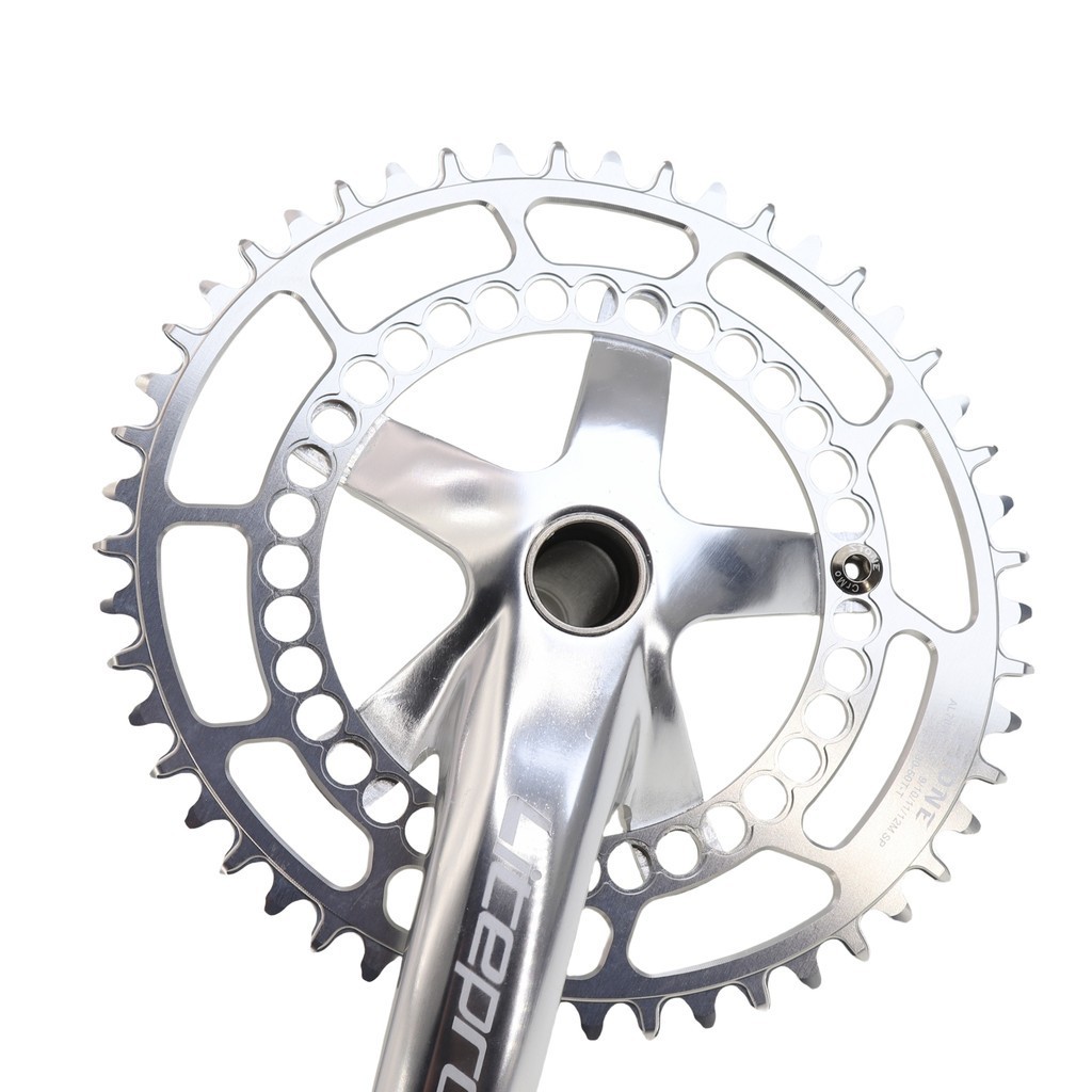 Stone Silver Chainring 130BCD Round Oval for Brompton Sram Red Shimano ...