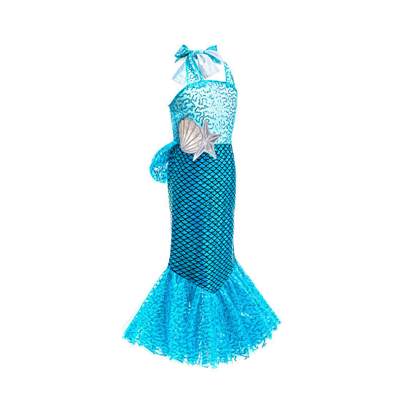 Disney Little Mermaid Ariel Princess Costume Kids Purple Dress For ...