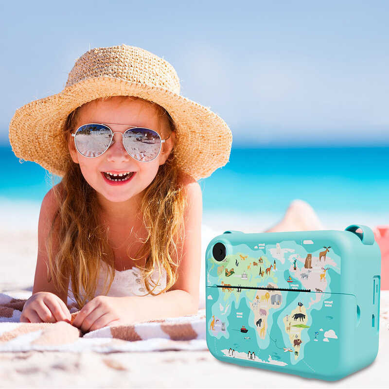 Thermal Print Camera Instant Print Photo na may 3 Rolls Print Paper ...