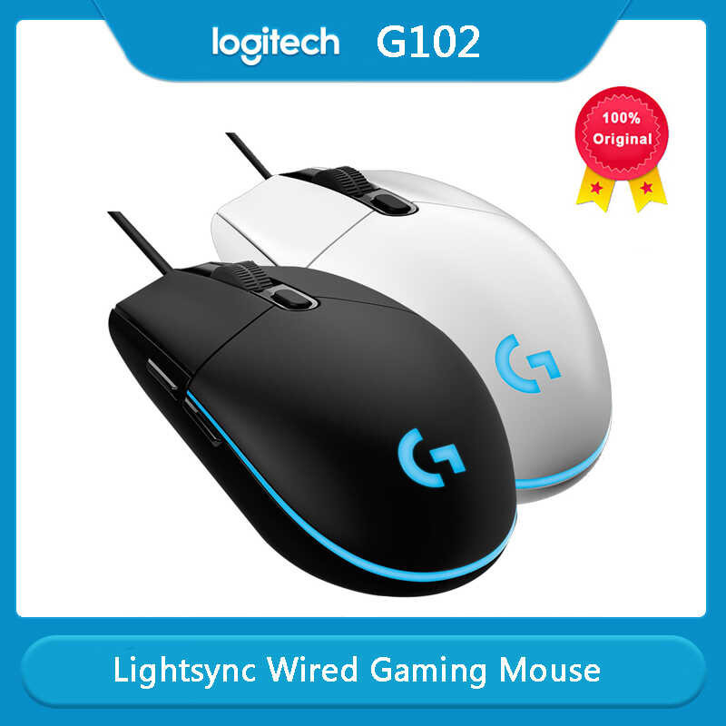 Logitech G102 G203 Lightsync Wired Gaming Mouse 100% Original RGB Streamer Mouse Lightweight Des ...
