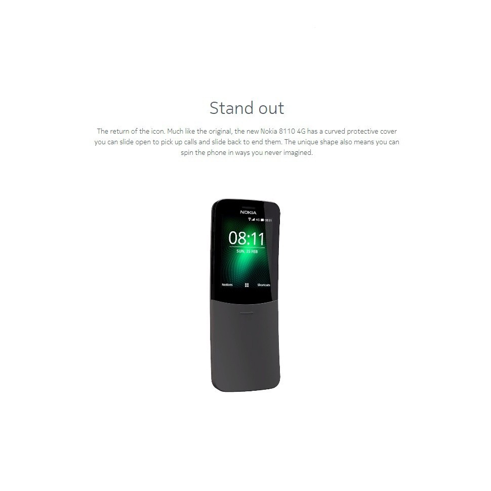 COD Nokia 8110 4G Classic Dual Sim Mobile Phone GSM Good Quality Kai OS ...