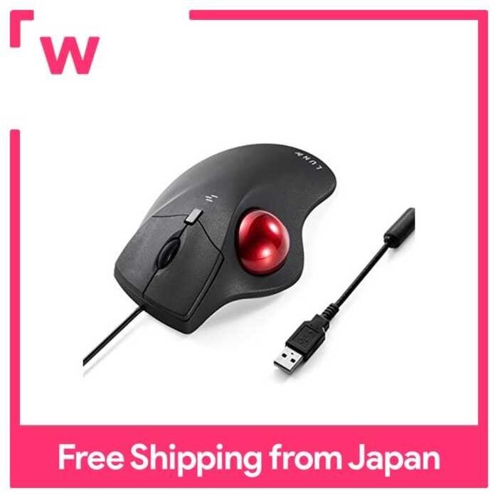 Direct And Sanwa Mouse Trackball Wired Quiet Thumb 4 Step Cursor Speed Switching Luna 400 