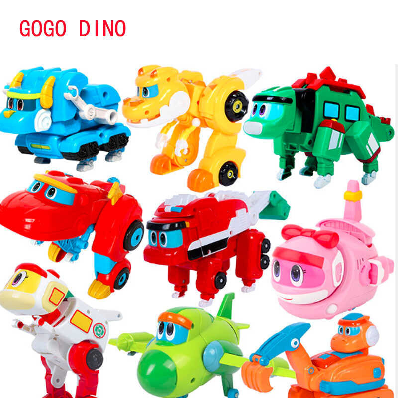 Mini Deformation Gogo Dino Explorers REX Transformation Car Airplane ...