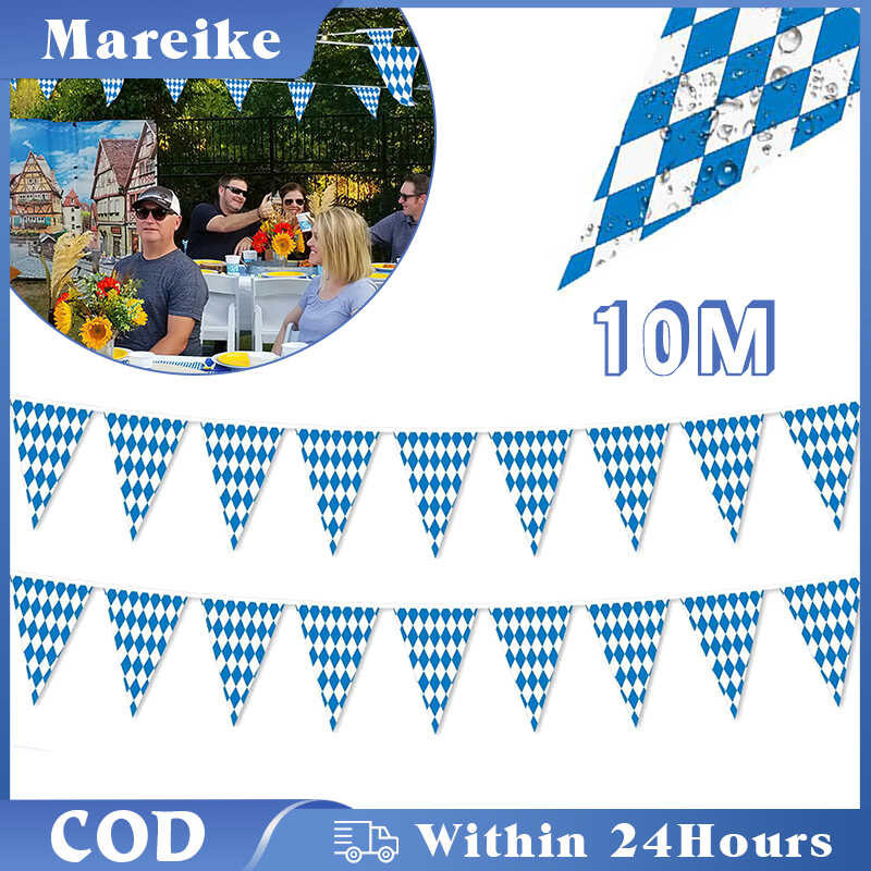 Meter Fiesta Blue White Triangle Flags Birthday Party Oktoberfest ...