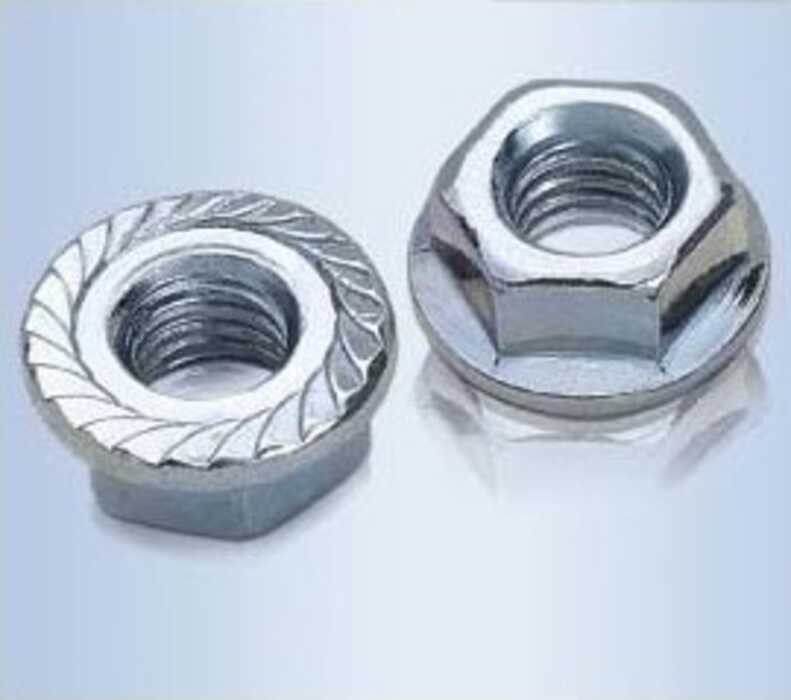 High quality electroplated hexagonal flange nuts M3 and M4 with inner ...