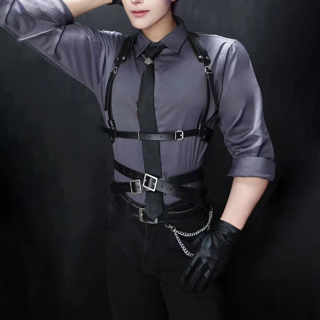 Mens PU Leather Binding Straps Decorative Waistbands Men Women Body ...